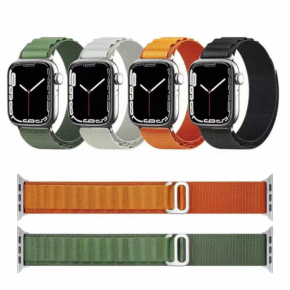 Buy Black Alpine Loop For iWatch For Series Se/8/7/6/5/4/3/2/1 Size ...