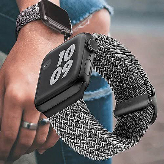 Buy Stretchable braided loop Compatible with Apple watch band Size ...