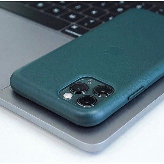 Pine Green Leather Case For iPhone - By CaseKiDukaan