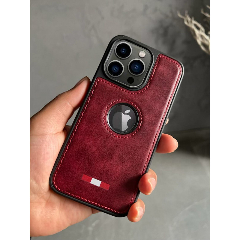Buy Red Leather Case For iPhone 15 Pro Max