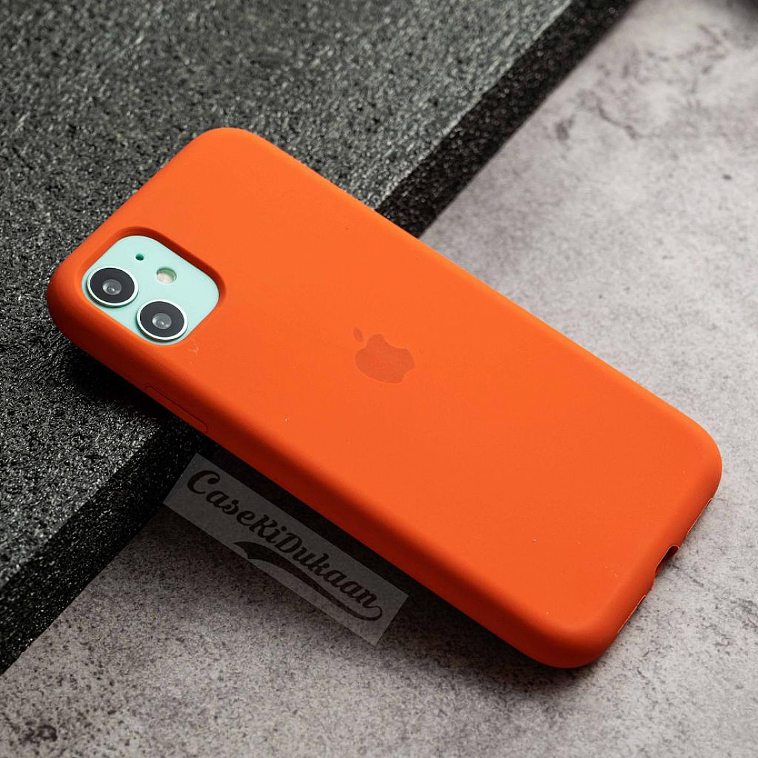 Buy Orange Silicon Case For iPhone 11
