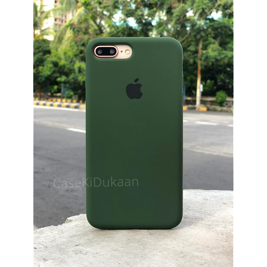 Buy Forest Green Silicon Case For iPhone - By CaseKiDukaan